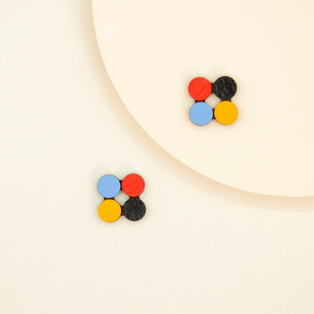 Primary Dots Hoop Earrings by Materia Rica